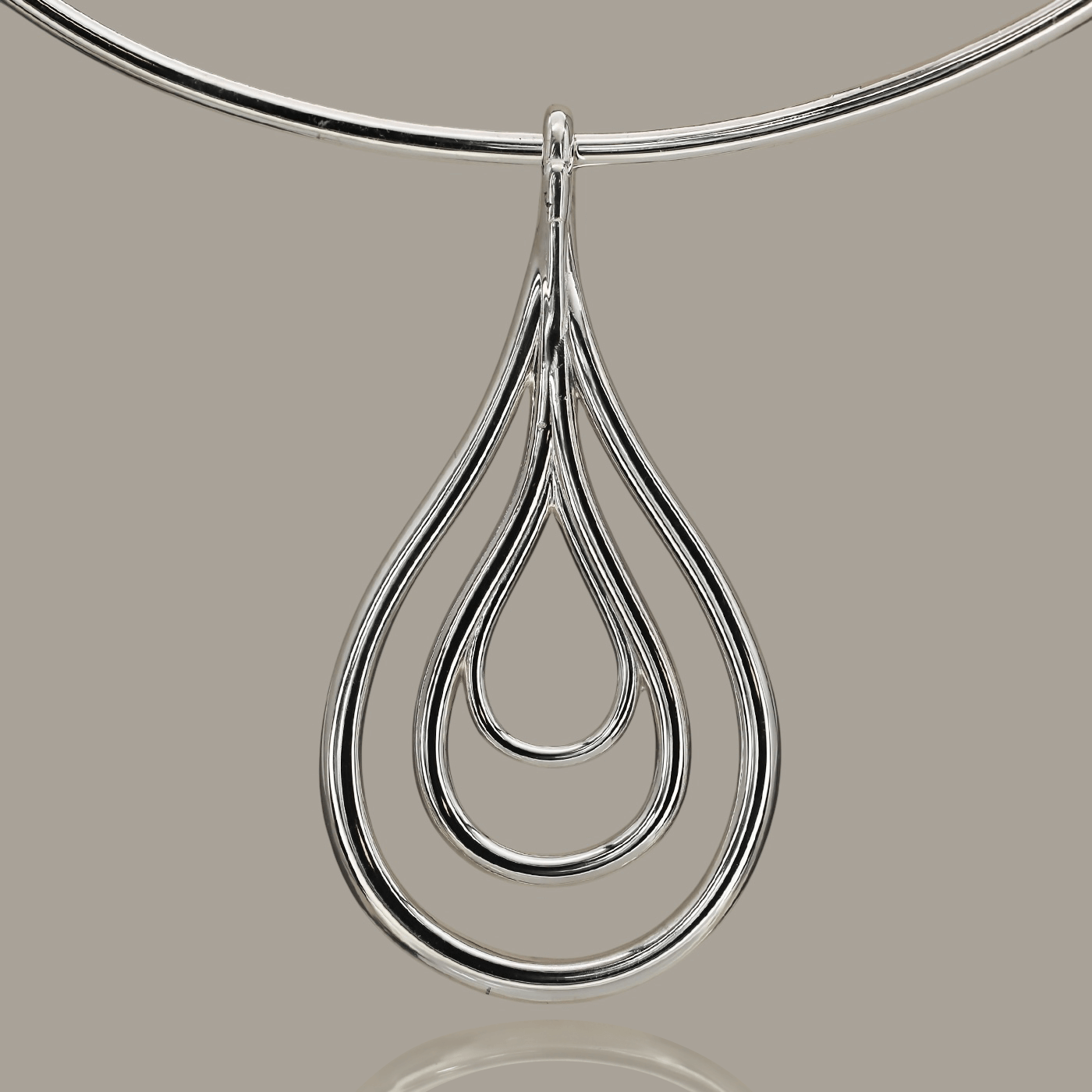 Large Fossil Pendant | Statement Silver Necklace | Cardiff Goldsmiths